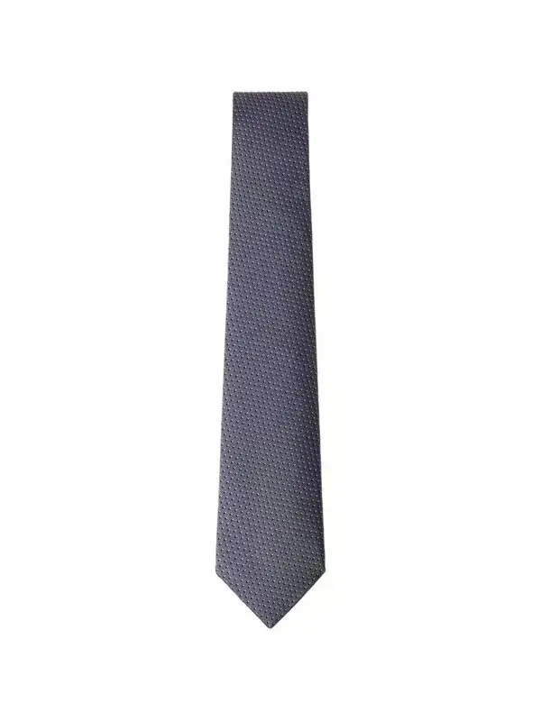 HACKETT  Dot-pattern Silk Neck Tie - Grey