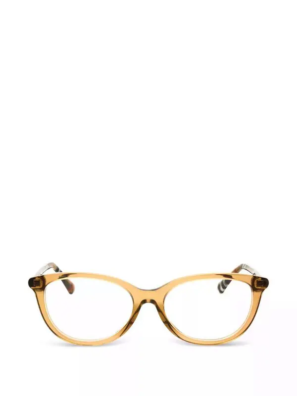 Burberry Oval Frame Glasses - Neutrals