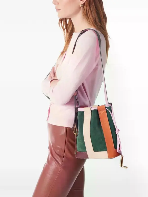 LANCEL Elles Leather Bucket Bag - Green