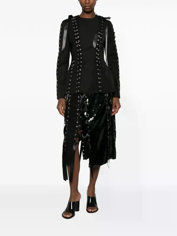 Simone Rocha Grommet Ring-embellished Top