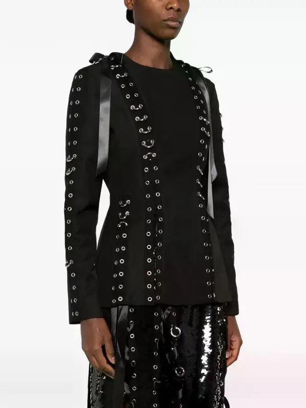 Simone Rocha Grommet Ring-embellished Top