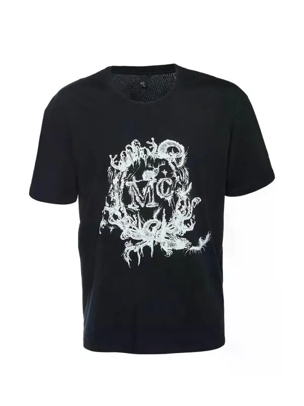 Alexander McQueen Logo Wreath T-shirt - Black