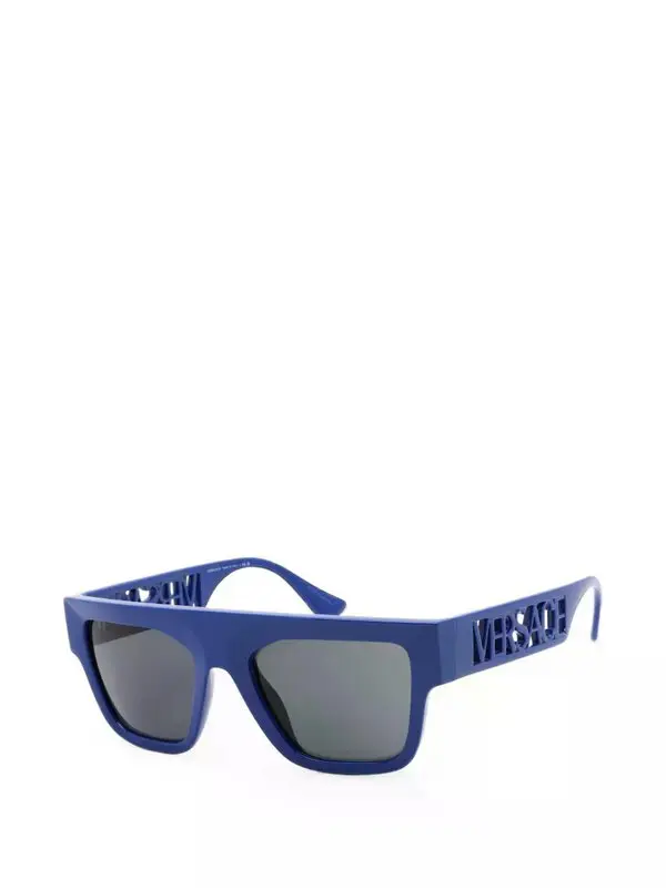 Versace Logo-cut-out Sunglasses - Blue