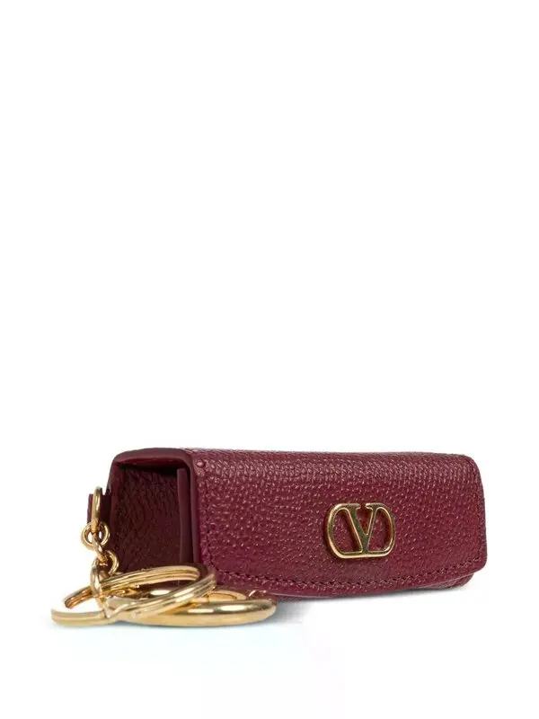 Valentino Garavani Vlogo Signature Leather Lipstick Case - Red