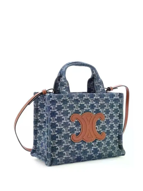 Celine Cabas Thais Triomphe Printed Canvas Small Tote Bag