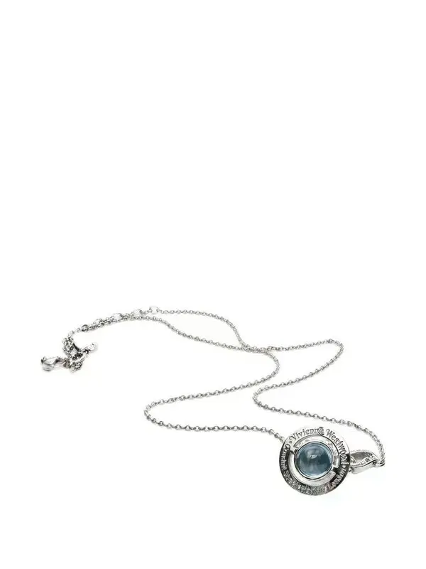 VIVIENNE WESTWOOD Octavie Bow Necklace With Crystal Embellishment - Silver