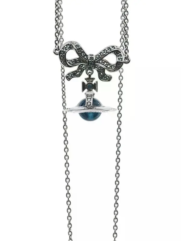 VIVIENNE WESTWOOD Octavie Bow Necklace - Silver