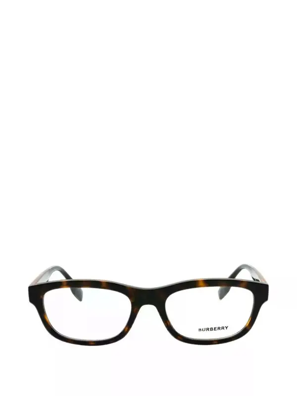 Burberry Tortoiseshell-effect Rectangular-frame Glasses
