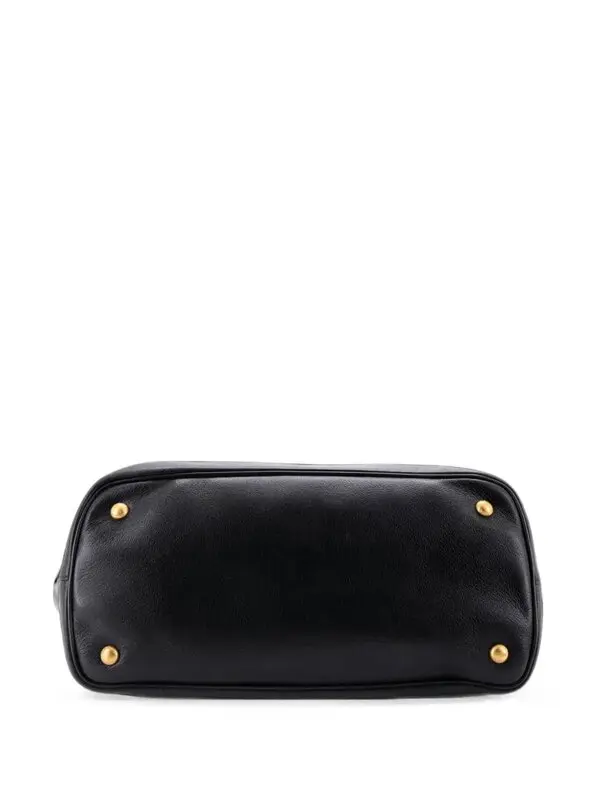 Prada Embossed Logo Convertible Open Glace Calf Medium Tote Bag