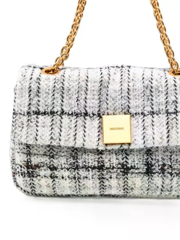Missoni Caperdoni Check Knitted Shoulder Bag