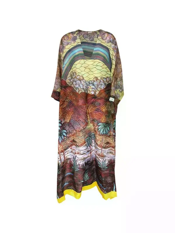 VLISCO DIALOGUES Printed V-neck Dress