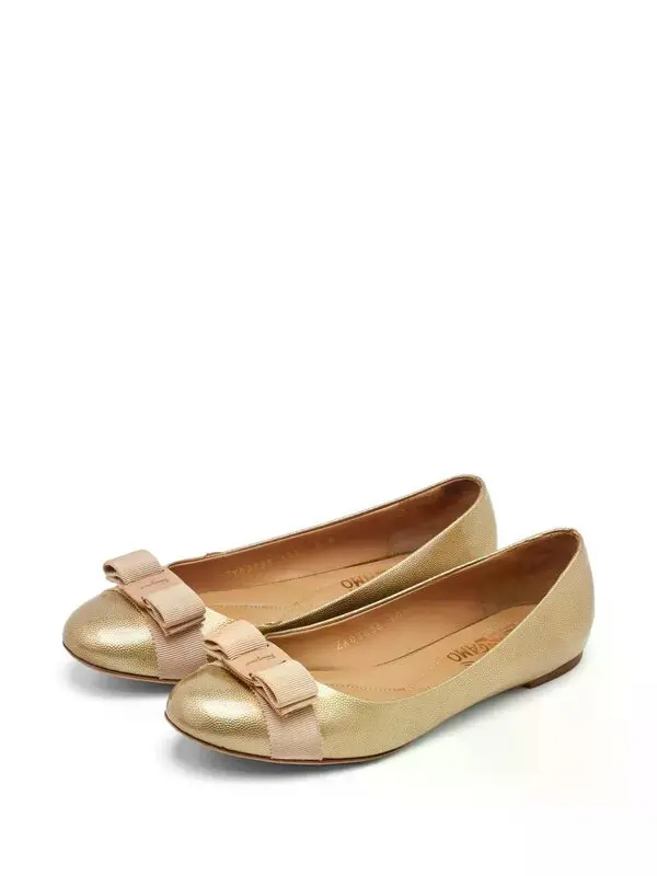 FERRAGAMO Vara Bow Ballet Flats - Gold