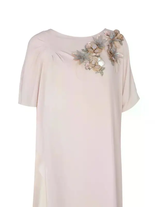 LOODYANA Layered Maxi Dress With Bead Embellishment
