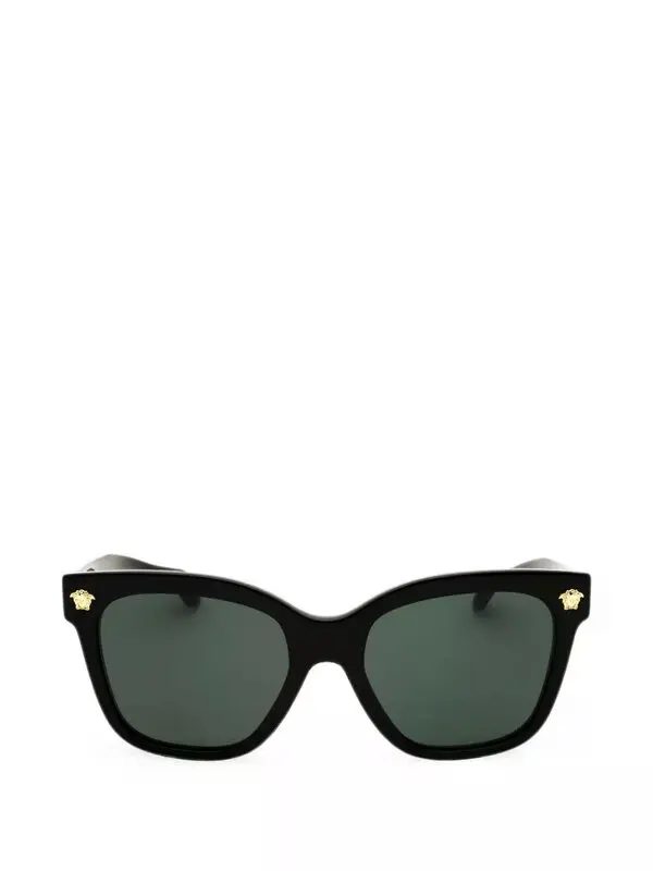 Versace Medusa-motif Square-frame Sunglasses - Black
