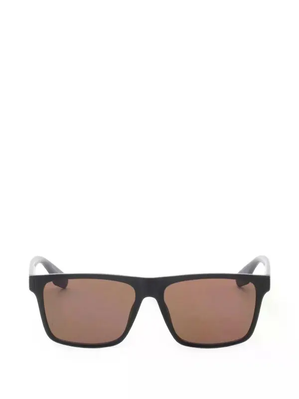 Calvin Klein Matte Rectangle-frame Sunglasses - Black