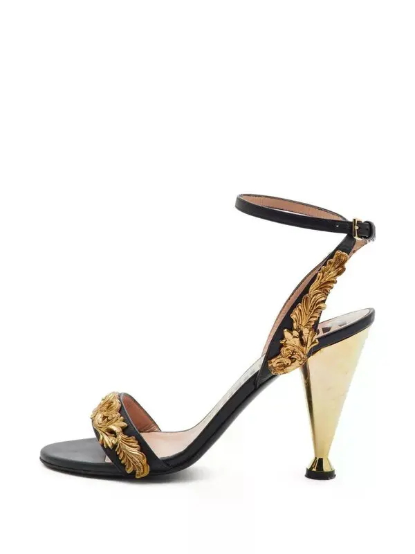 Moschino Baroque Sculptural High Heel Sandals - Black