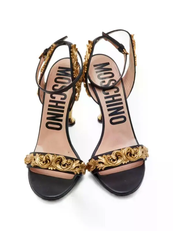 Moschino Baroque Sculptural High Heel Sandals