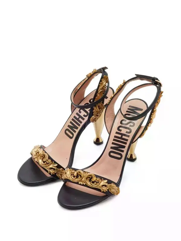 Moschino Baroque Sculptural High Heel Sandals