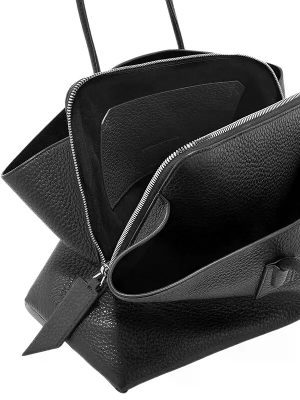 Attico Medium La Passeggiata Pebbled Leather Shoulder Bag