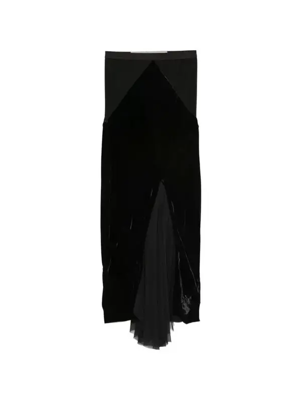 Rick Owens Panelled-design Midi Skirt - Black