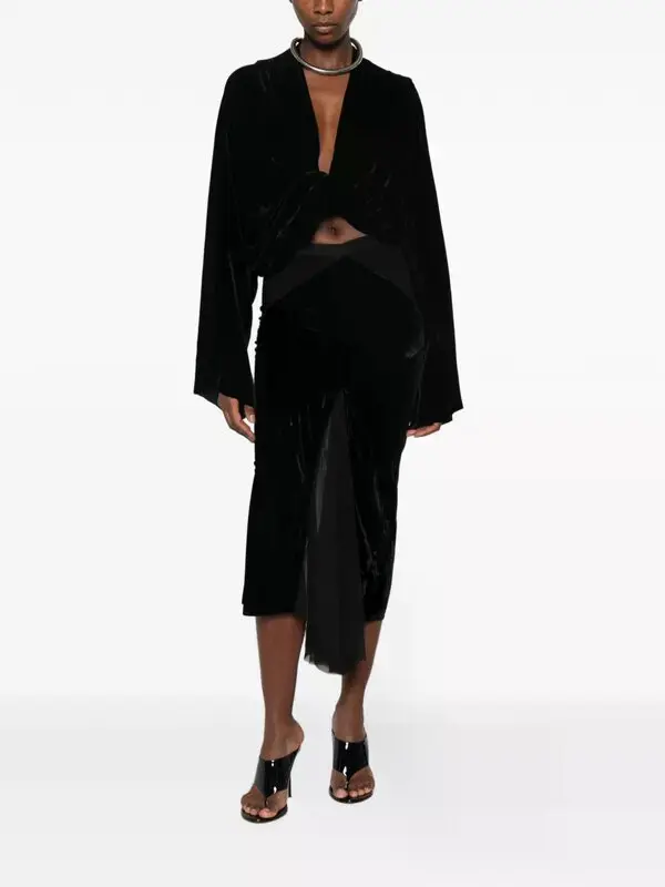 Rick Owens Panelled-design Midi Skirt