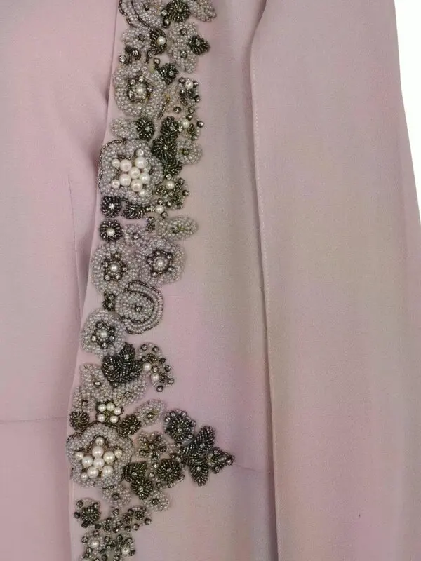 LOODYANA Bead-embellished Cape Maxi Dress