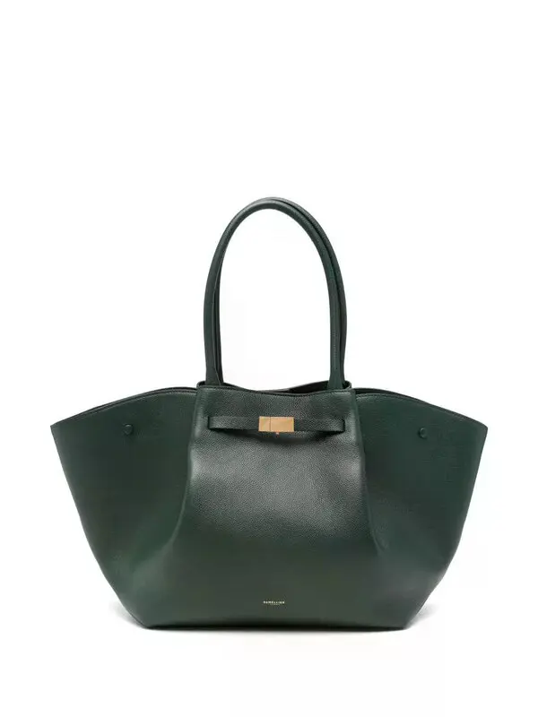 DEMELLIER Grained Leather Tote Bag - Green