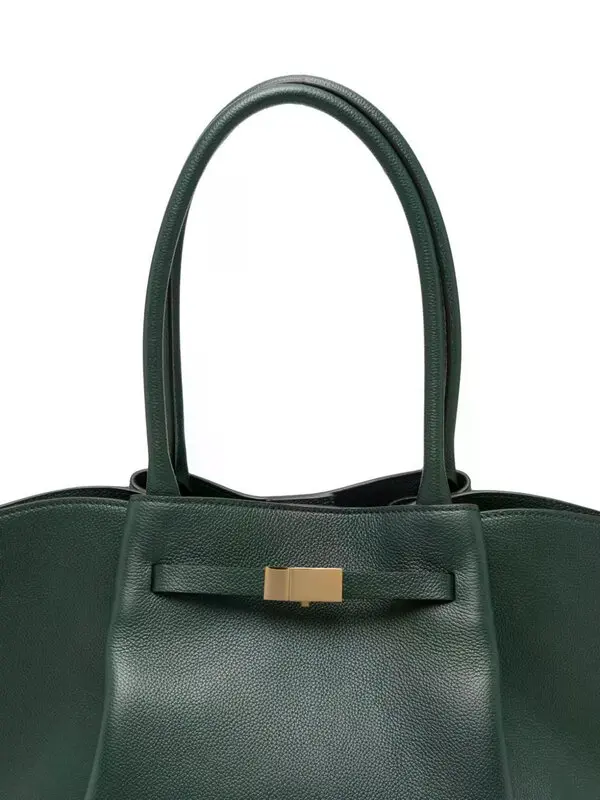 DEMELLIER Grained Leather Tote Bag - Green