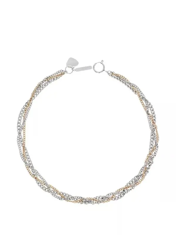 JUSTINE CLENQUET Mayer Woven Necklace - Silver
