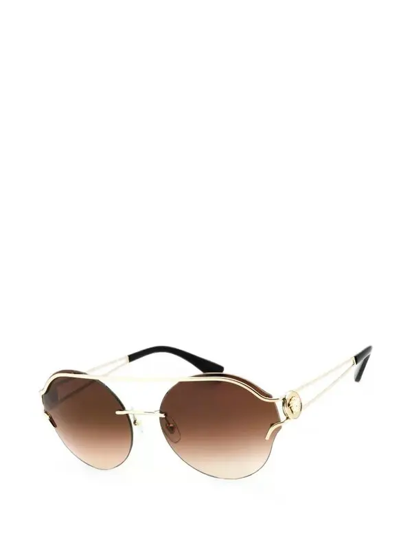 Versace Tone Round Frame Sunglasses