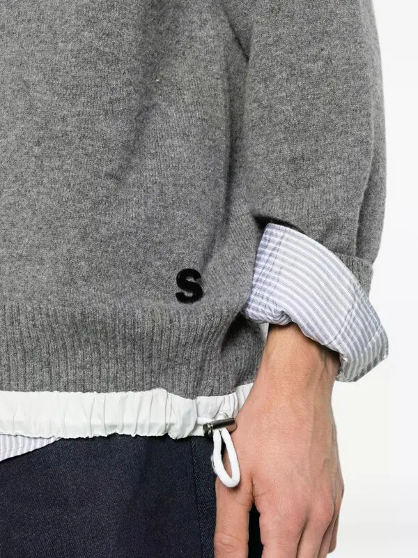 Sacai Logo-patch Drawstring Sweater