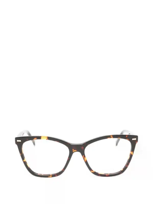 Carolina Herrera Tortoiseshell-effect Cat-eye Frame Glasses