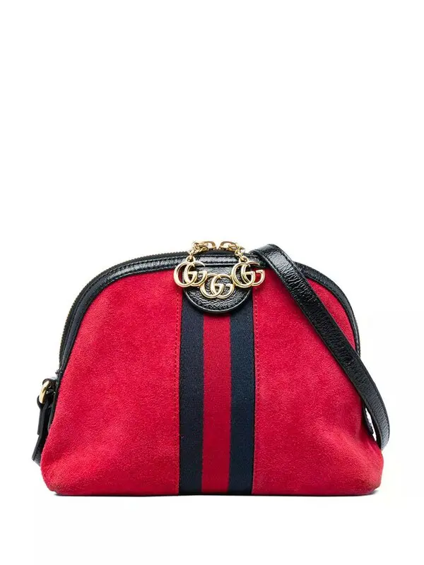 Gucci Suede Web Ophidia Dome Crossbody Bag