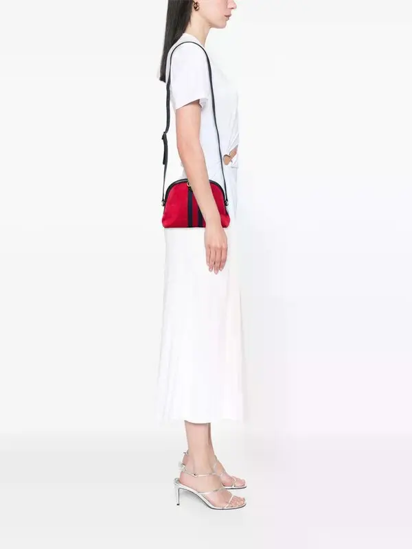 Gucci Suede Web Ophidia Dome Crossbody Bag