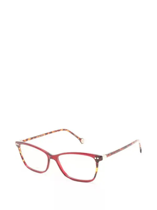 Carolina Herrera Tortoiseshell-effect Cat-eye Frame Glasses