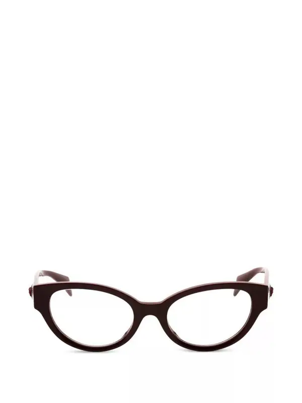 Versace Cat Eye Frame Eyeglasses - Red