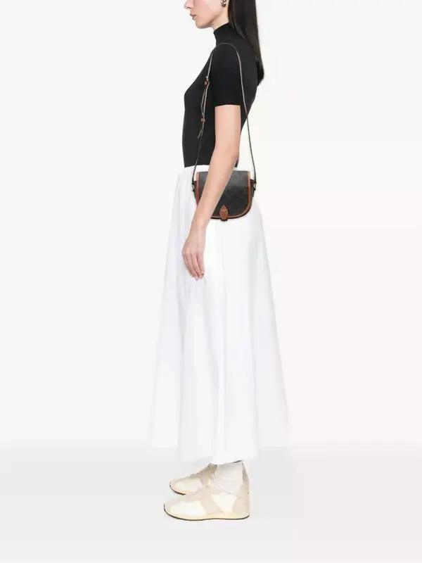 Celine 2022 Medium Triomphe Coated Canvas Folco Crossbody Bag