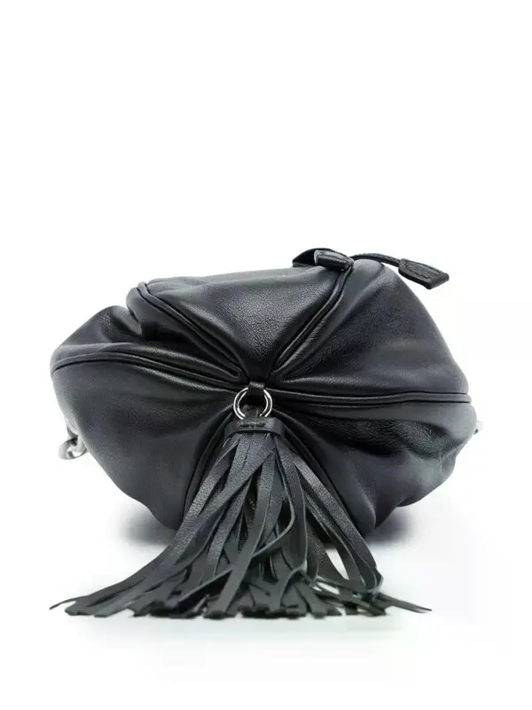 Miu Miu Nappa Crystal Embellished Handle Bucket Bag Satchel