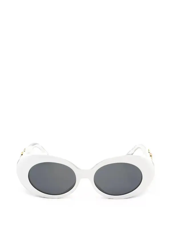 Versace Oval Frame Sunglasses - White
