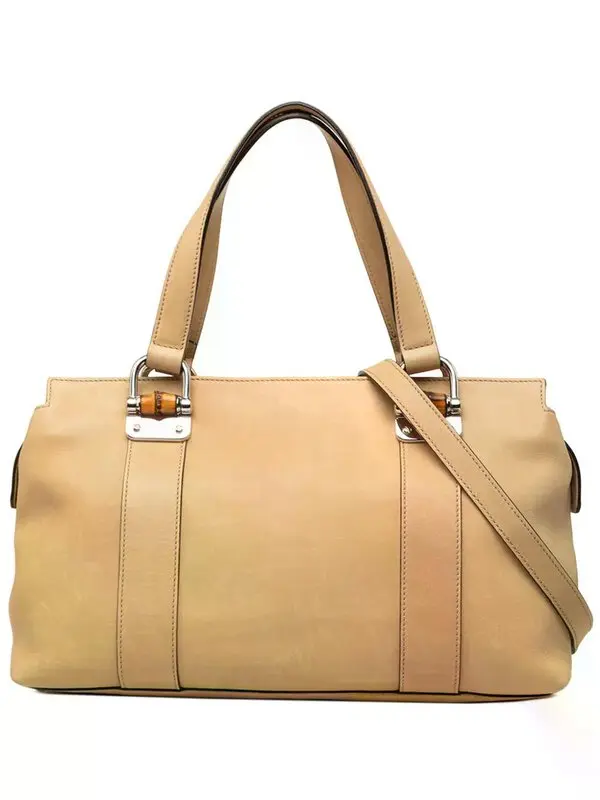 Gucci 2000-2015 Calfskin Bamboo Bar Satchel
