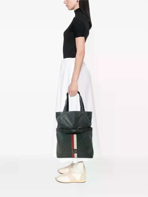 LOUIS VUITTON Monogram Cobalt Stripe Tote Bag