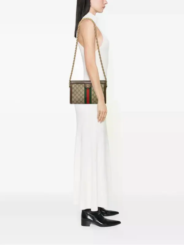 Gucci Ophidia Gg Supreme Web Ophidia Chain Crossbody Bag