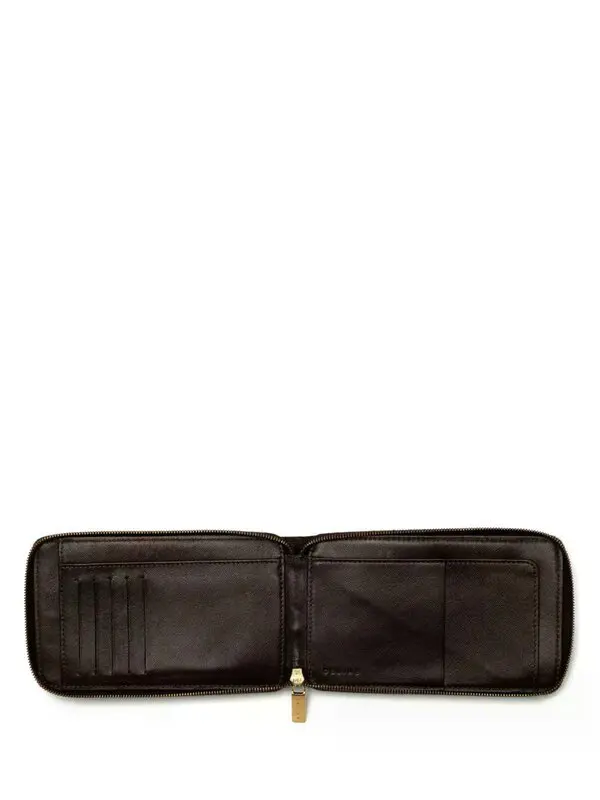 Celine 2000 Macadam Coated Canvas Wallet With Strap Crossbody Bag