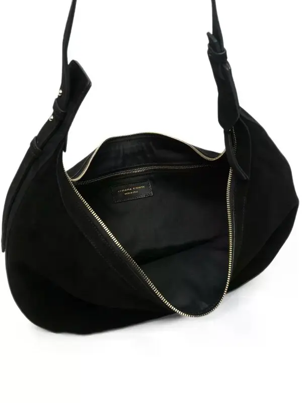 Liviana Conti Suede Crescent Shoulder Bag