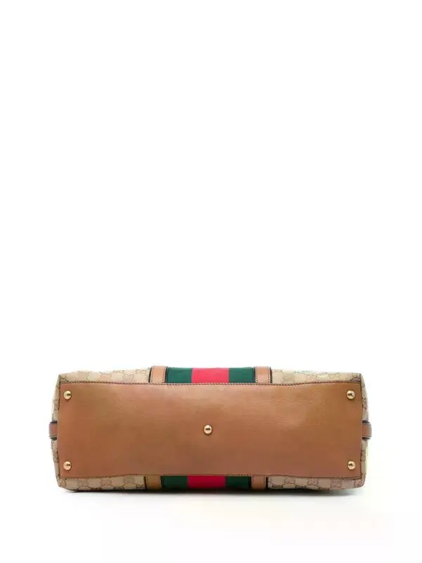 Gucci 2016-2026 Medium Gg Canvas Web Rania Top Handle Bag Satchel
