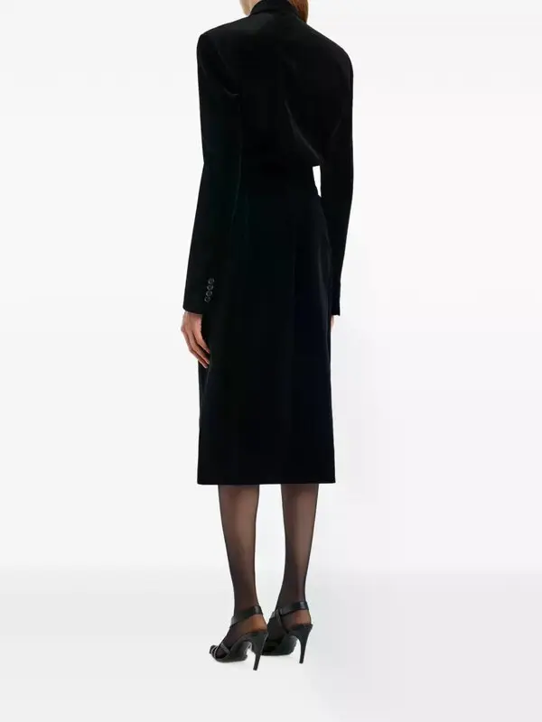 Khaite Rolon Velvet Double-breasted Coat