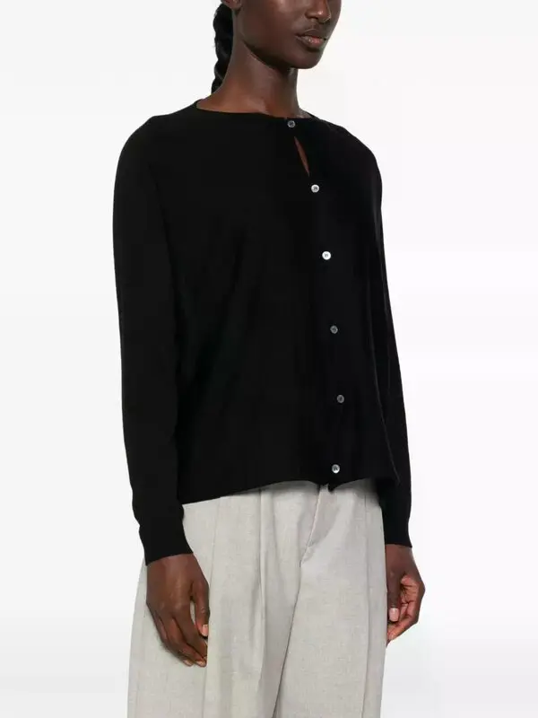 Liviana Conti Button-up Boat-neck Cardigan