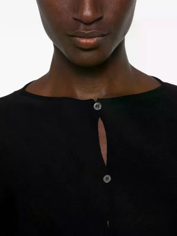 Liviana Conti Button-up Boat-neck Cardigan