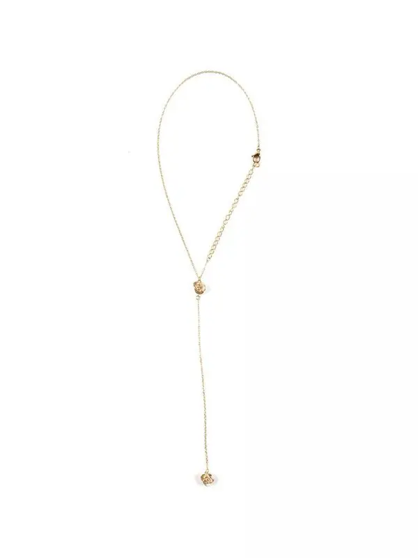 Magda Butrym Rose Drop Chain Necklace - Gold