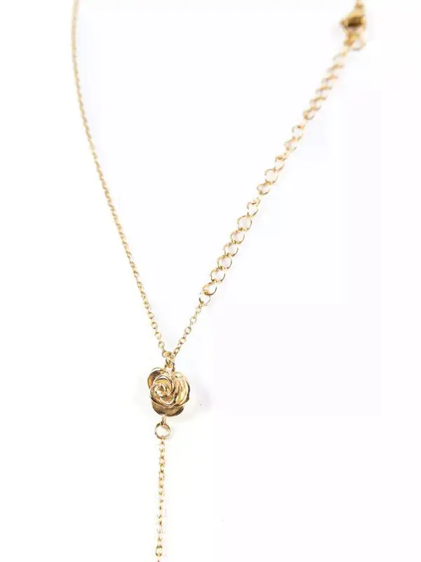 Magda Butrym Rose Drop Chain Necklace
